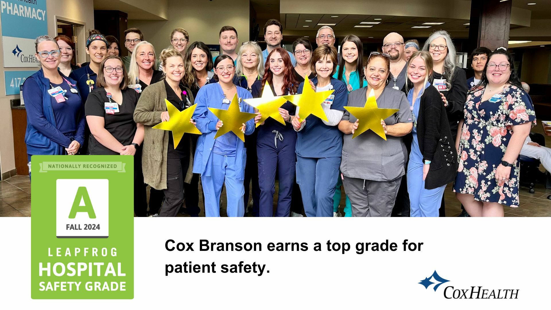 CoxHealth | Cox Medical Center Branson earns 'A' grade for Hospital…